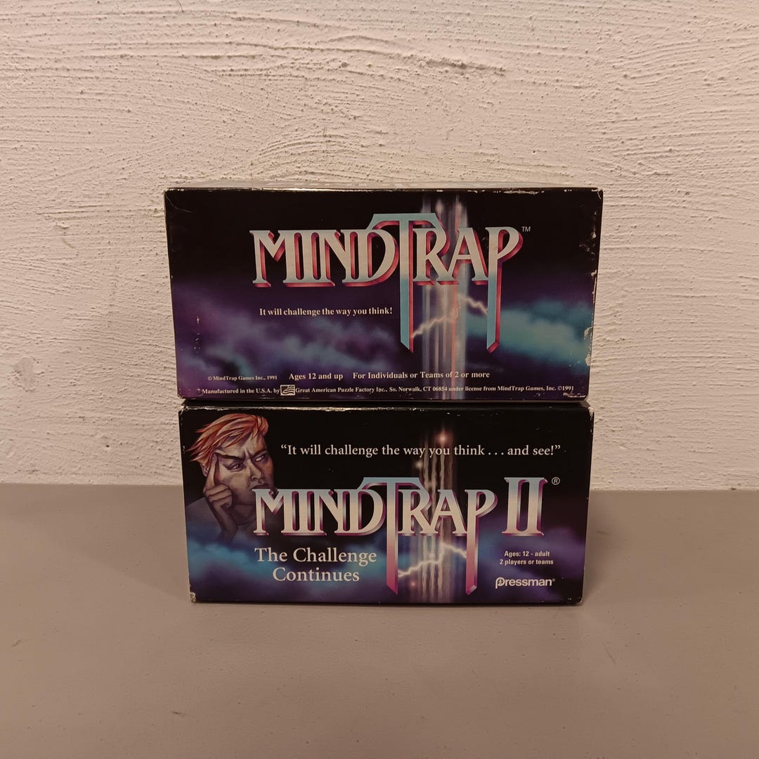 COMPLETE Set of 2 Vintage 90s Mindtrap & Mindtrap II Card Games - Etsy