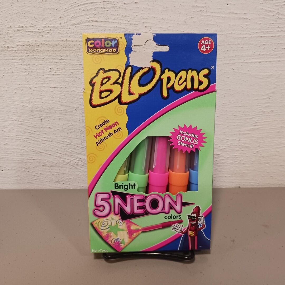 Vintage 2002 NIP Set of 5 Neon Blo Pens - Etsy