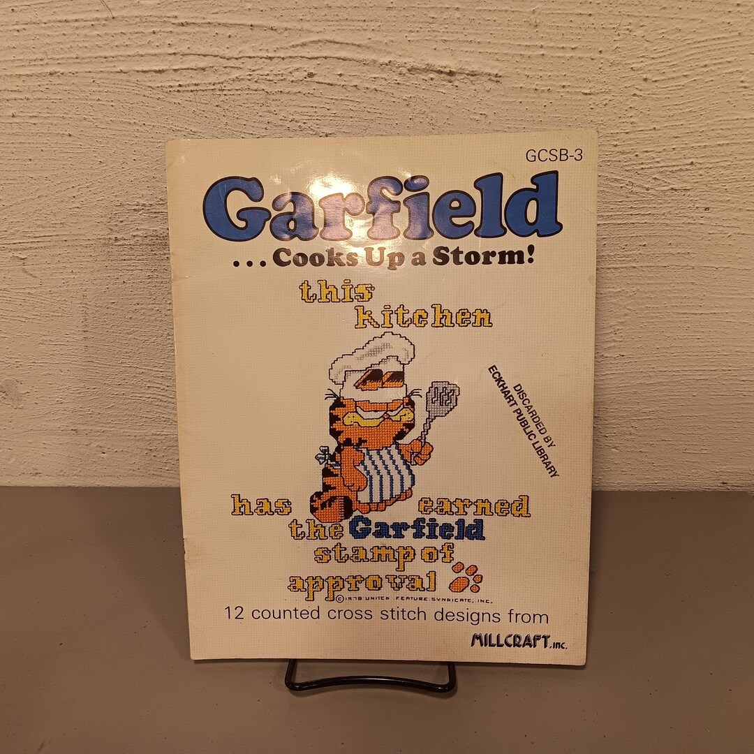 Vintage 1980 Garfield Cooks up a Storm Cross Stitch Patterns - Etsy