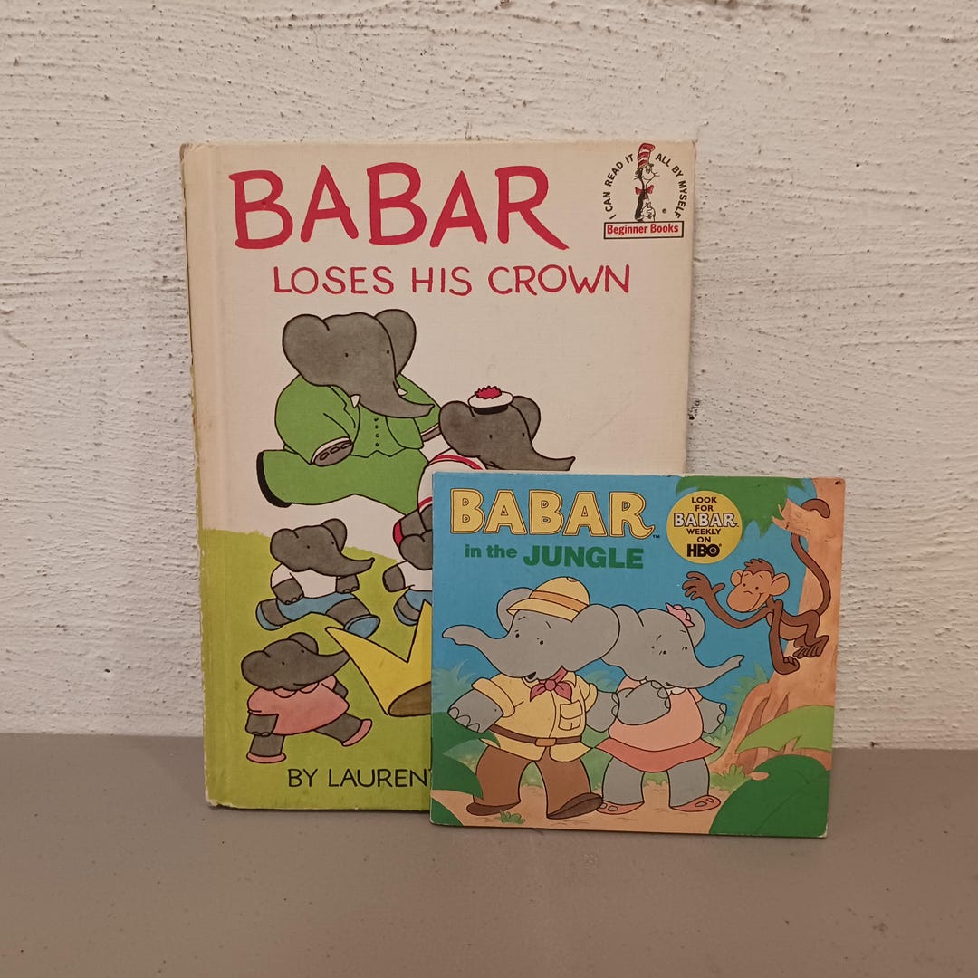 Set of 2 Vintage Babar Books by Laurent De Brunhoff - Etsy
