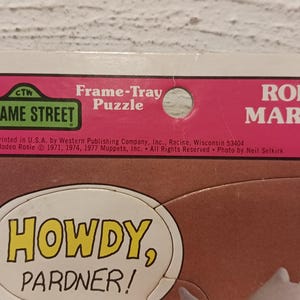 Vintage 1977 Sesame Street Rodeo Rosie & Marshall Grover Puzzle - Etsy