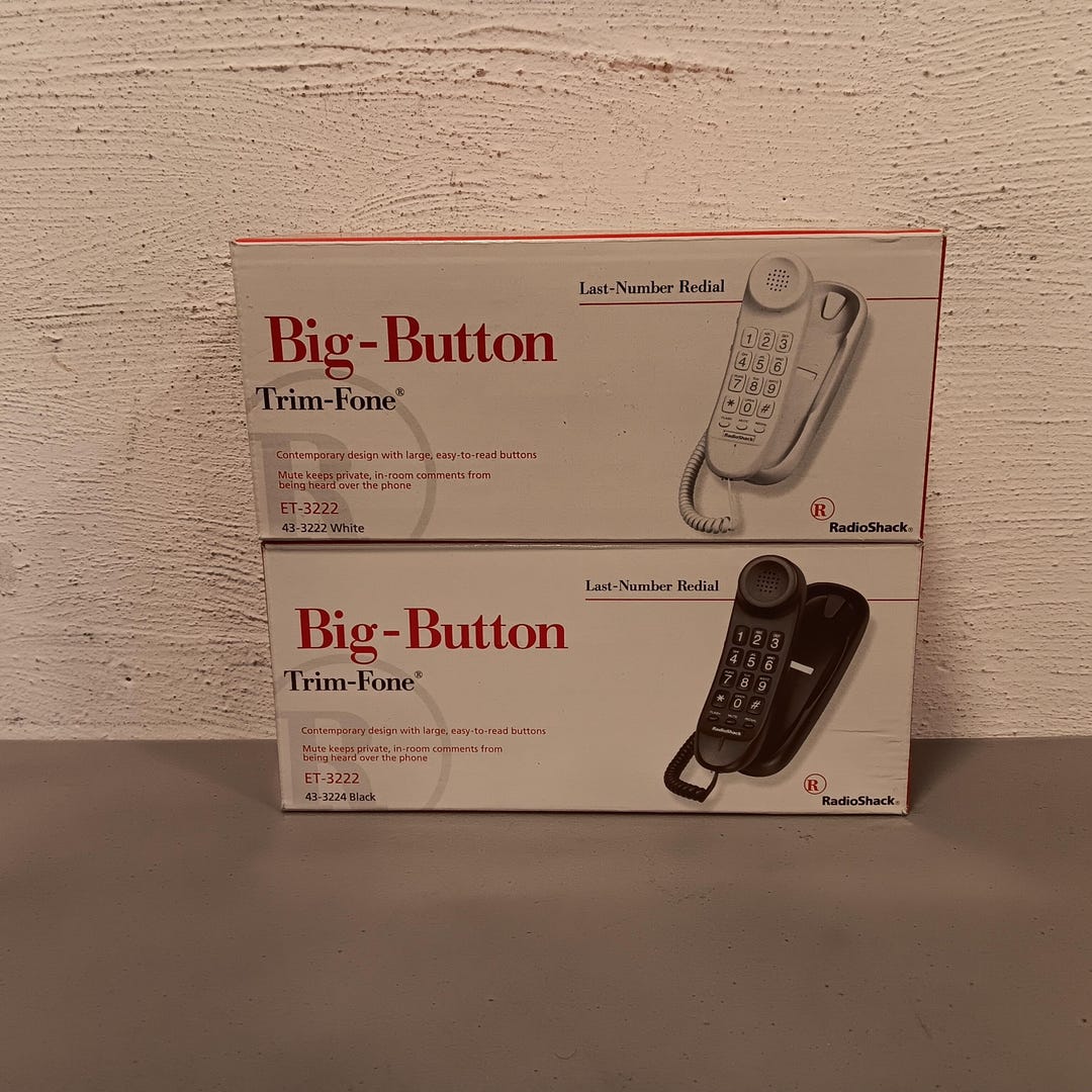 Vintage 90s Radio Shack Big Button Trim-fone - Etsy