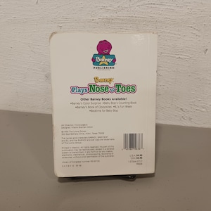 Vintage 1996 Barney Plays Nose to Toes Board Book - Etsy