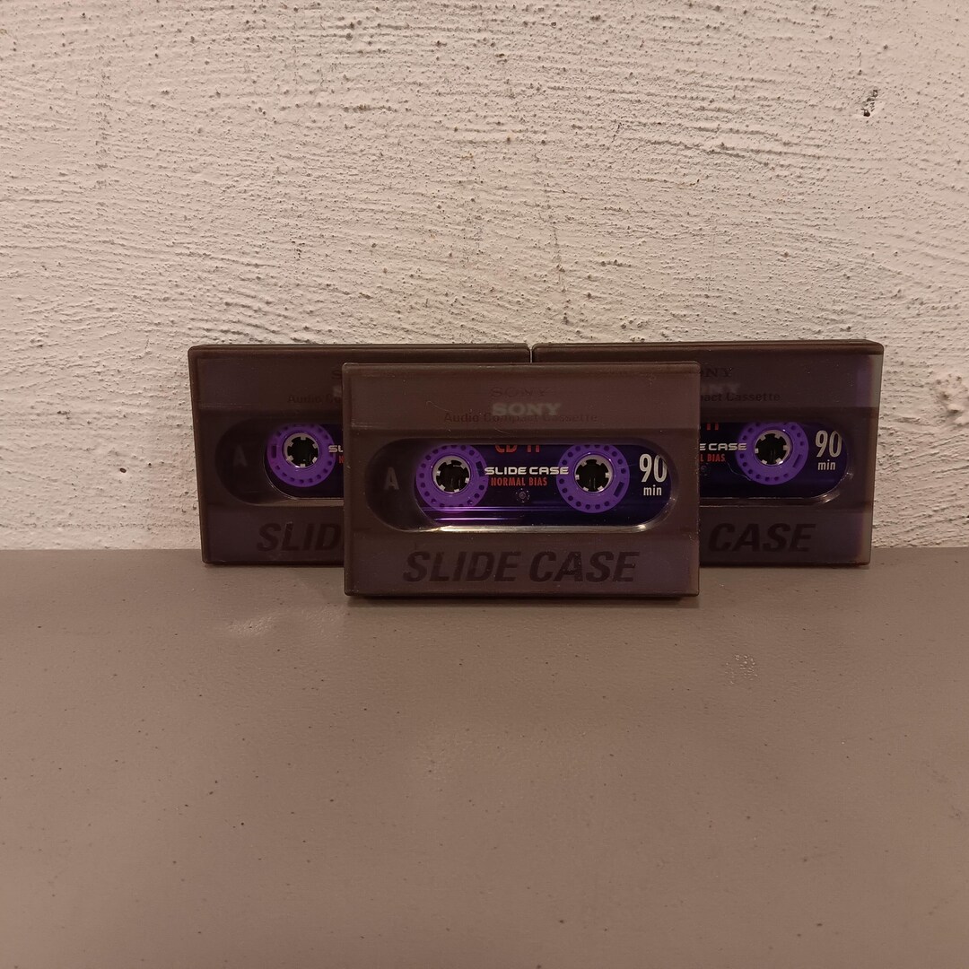 Set of 3 Vintage Sony Slide Case Cassettes - Etsy