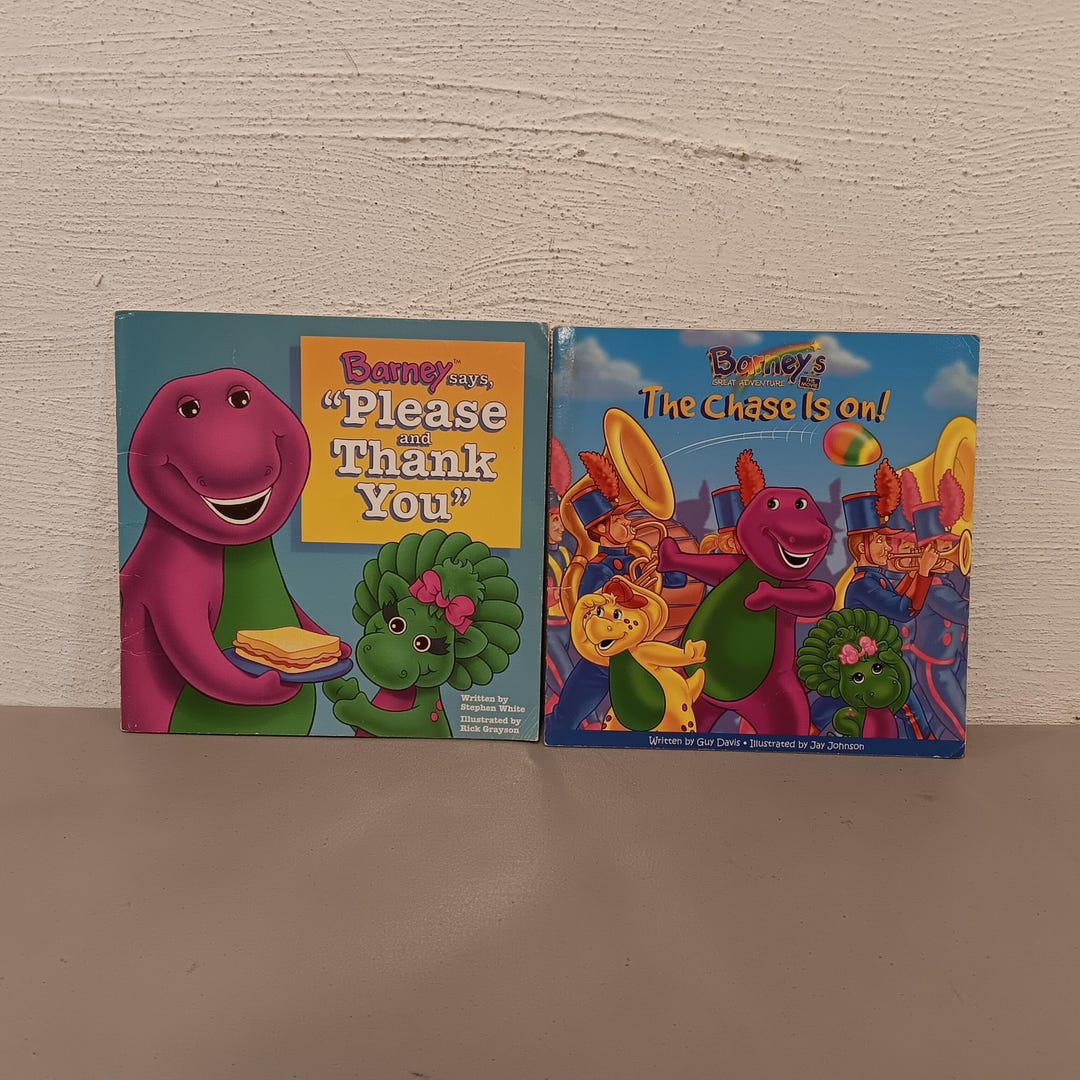 Set of 2 Vintage 90s Barney Books - Etsy