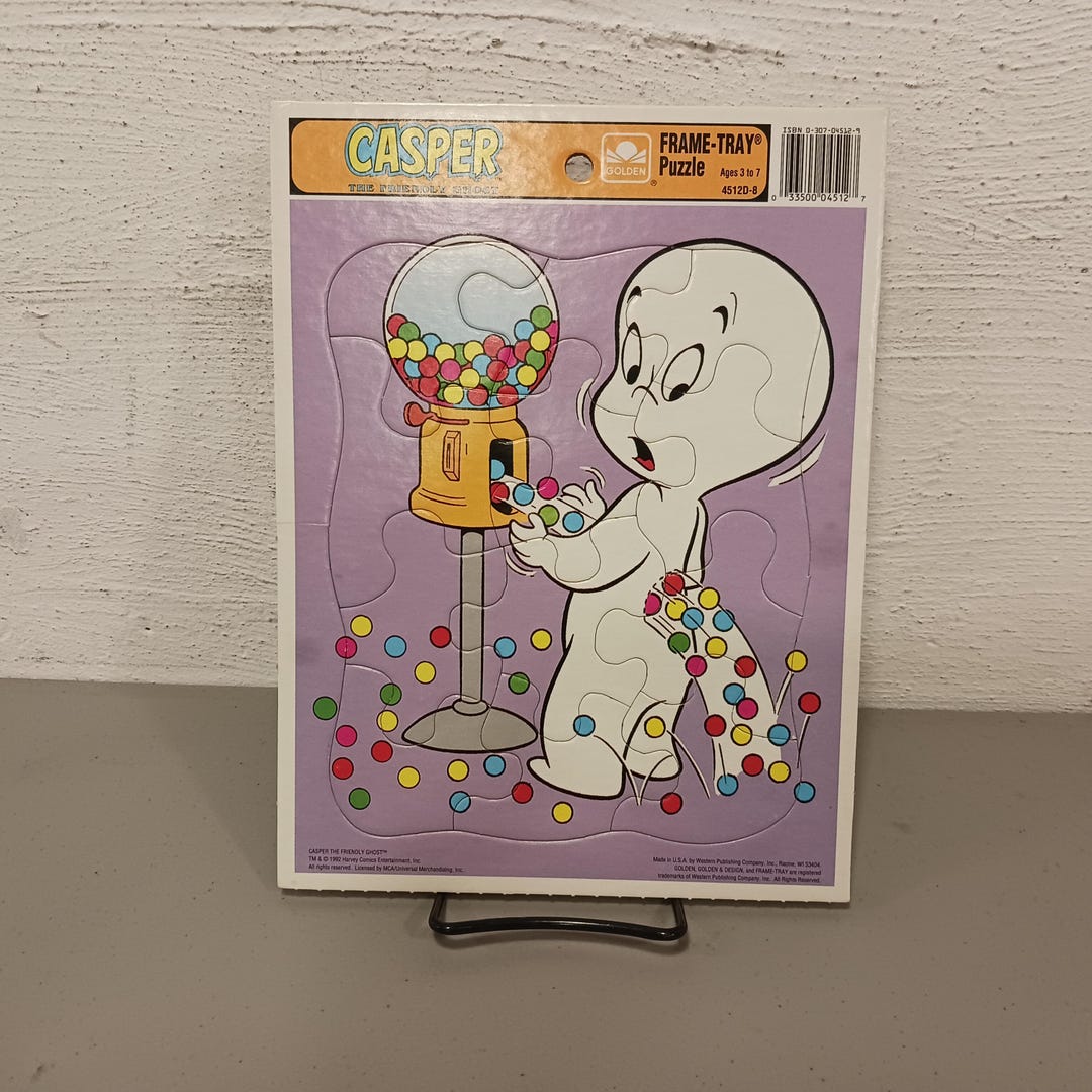 Vintage 1992 Casper the Friendly Ghost Frame Tray Puzzle - Etsy