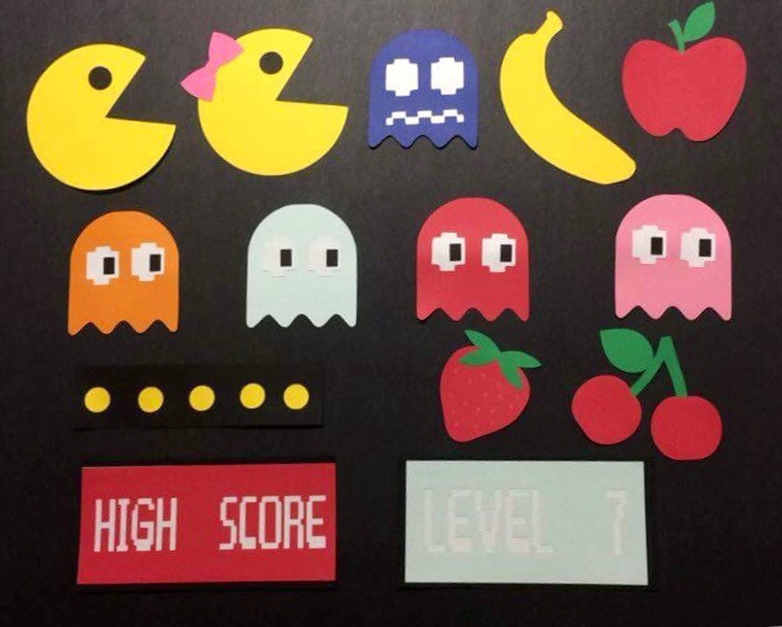 Pacman Photo Booth Props - Etsy