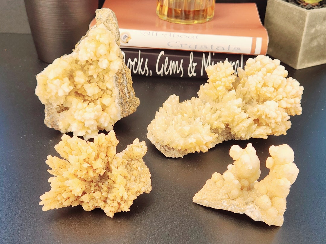 Caramel Aragonite (cave Calcite) Crystal Cluster Specimen - Etsy