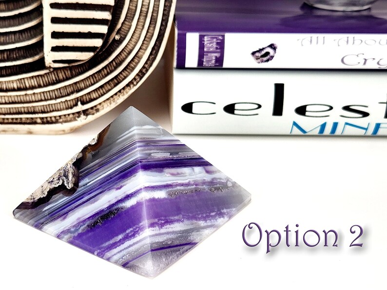 Purple Banded Agate Pyramid - Etsy