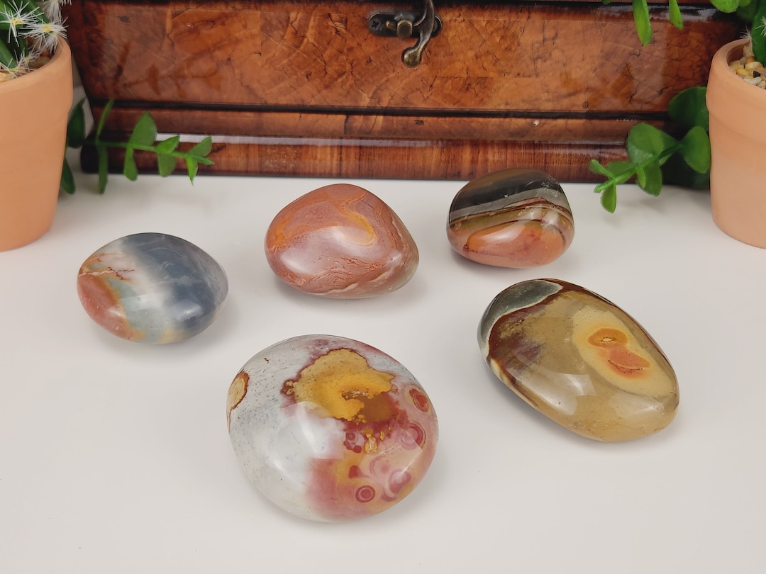 Polychromatic Jasper Large Palm Stone - Etsy