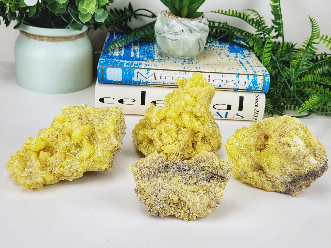 Sulfur "native & Authentic" Crystal Mineral Specimen - El Desierto Mine ...