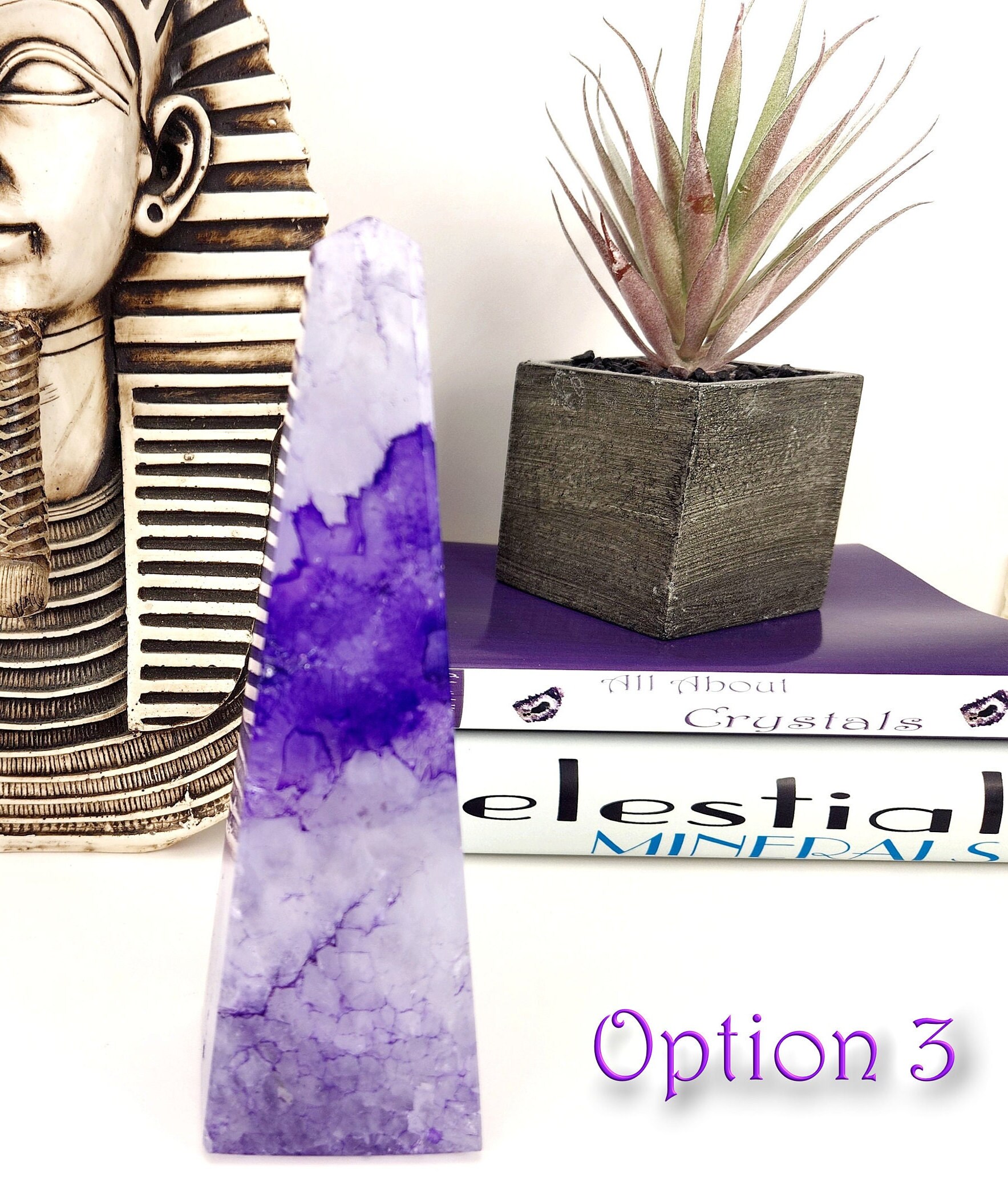 Purple Druzy Quartz Agate Obelisk - Etsy
