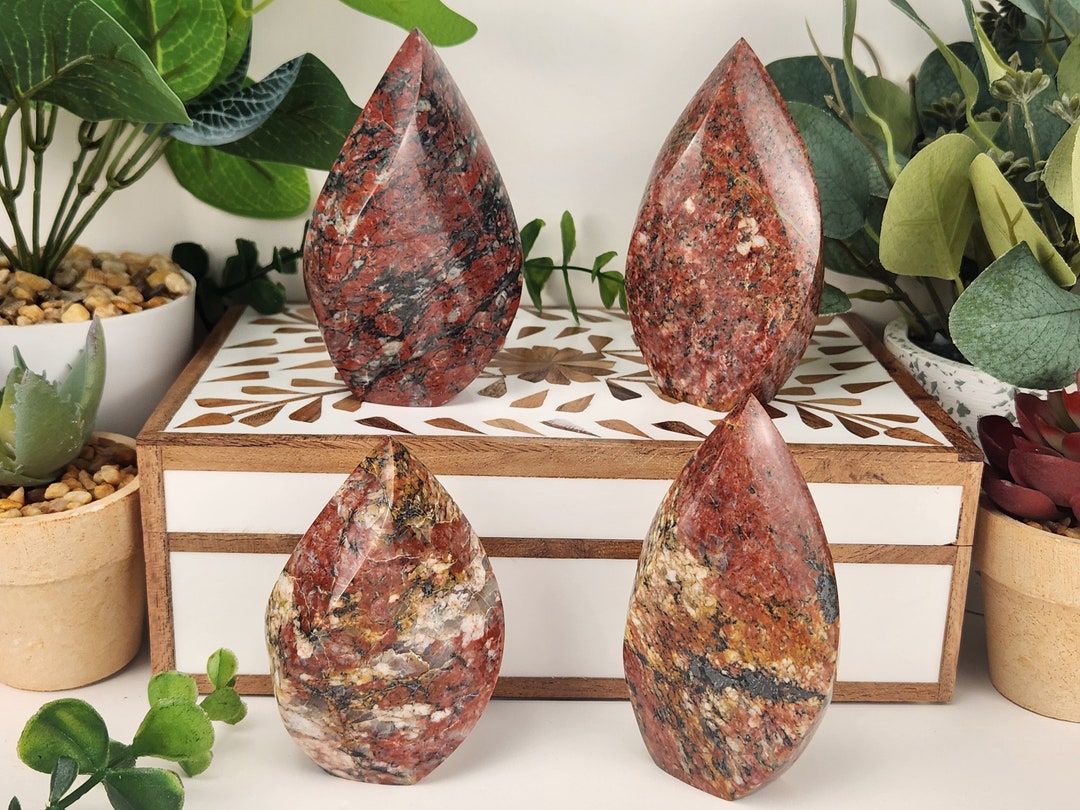 Red "coral" Quartz Crystal Flame - Etsy