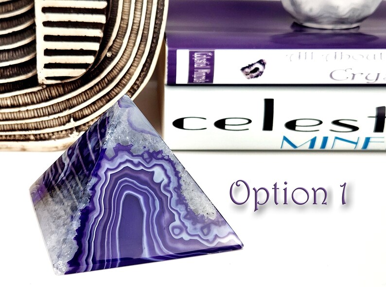 Purple Banded Agate Pyramid - Etsy