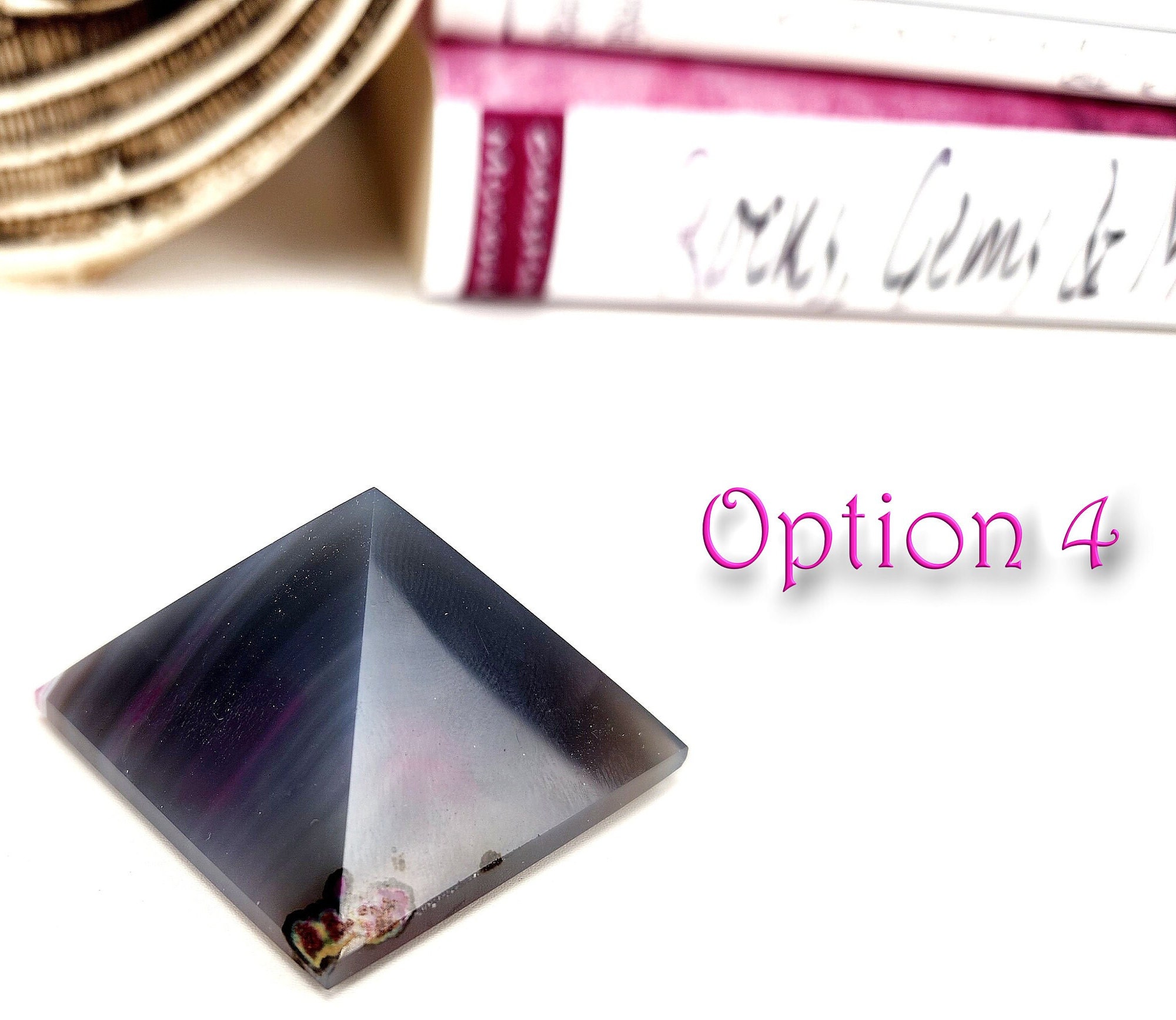 Pink Banded Agate Pyramid - Etsy