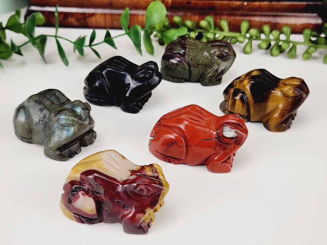 Frog 2" Crystal Carving (mookaite, Red Jasper, Tiger Eye and More) - Etsy