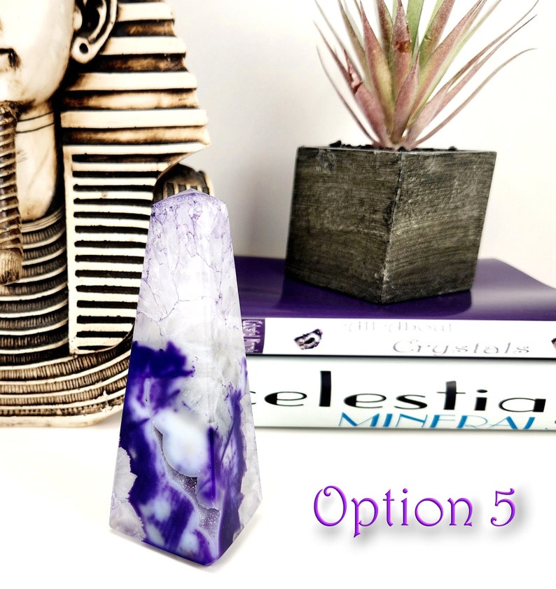 Purple Druzy Quartz Agate Obelisk - Etsy