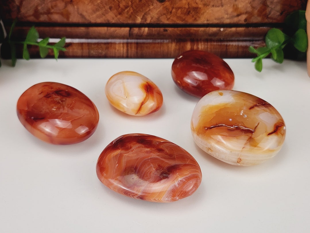 Carnelian Large Palm Stone - Etsy