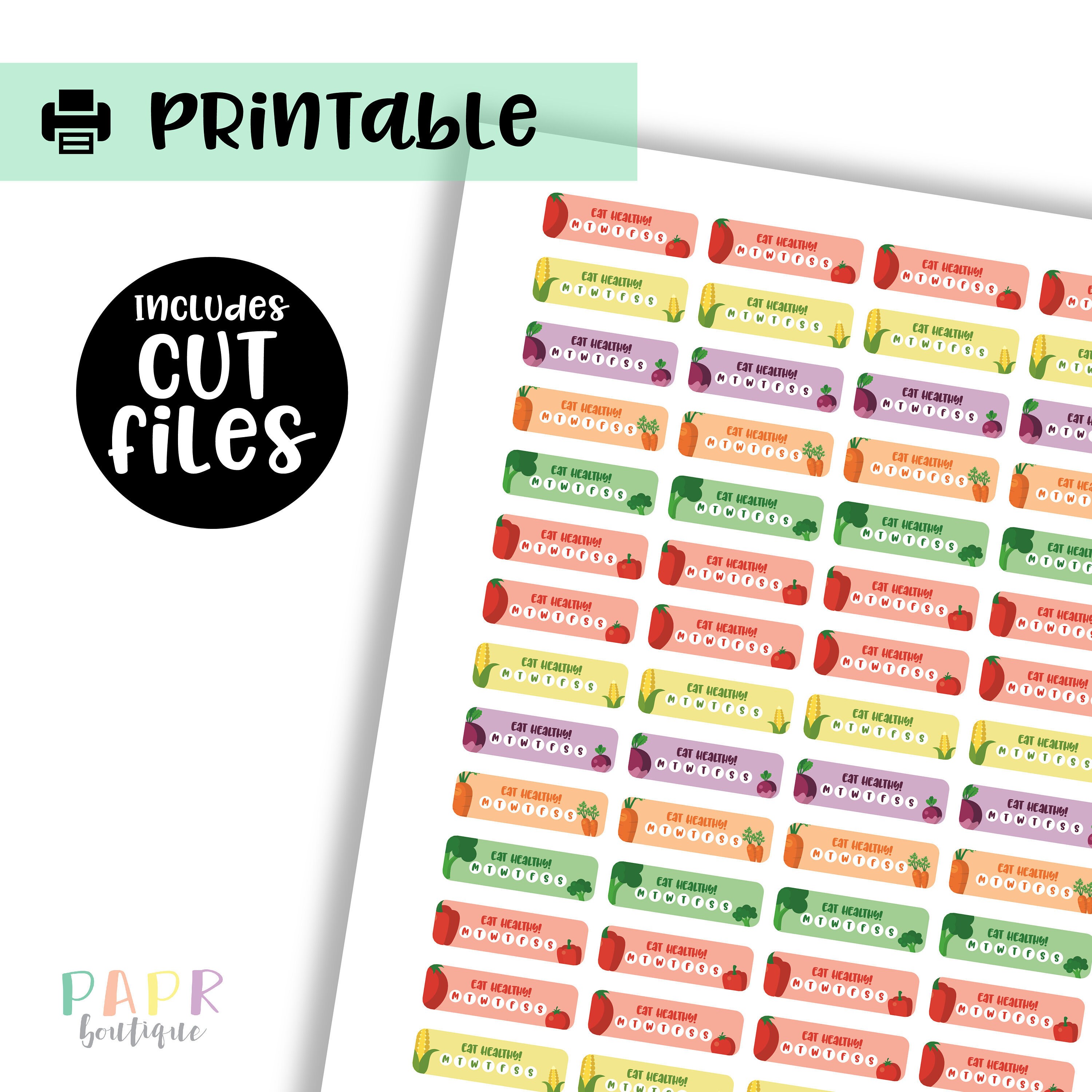 Printable Healthy eating stickers Diet stickers Healthy food | Etsy