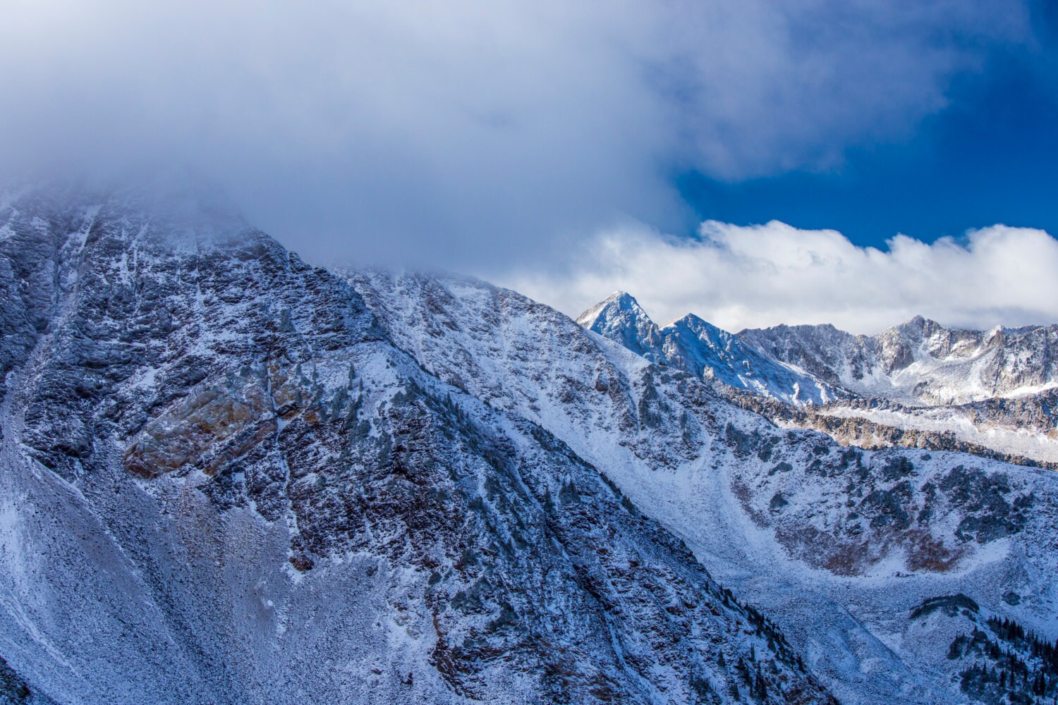 Wasatch Mountain Range With Snow Fall Utah - Etsy
