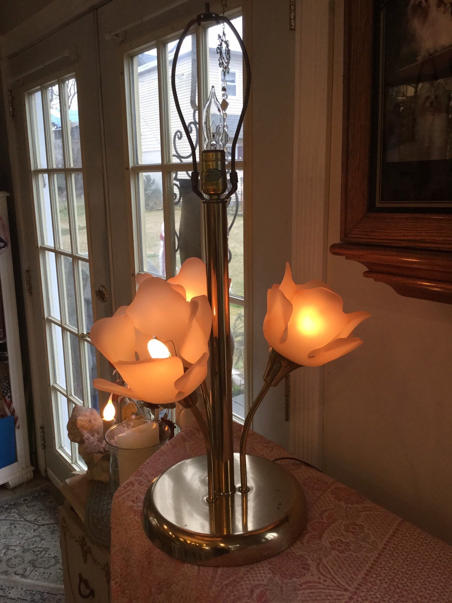 Vintage Flowerlamp - Etsy
