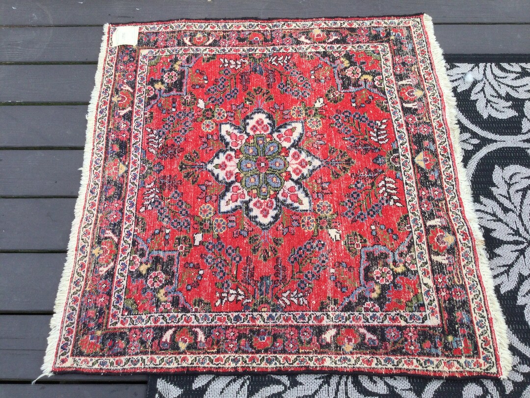 Antique Avakian Bros Persian Red Carpet With Fringe - Etsy