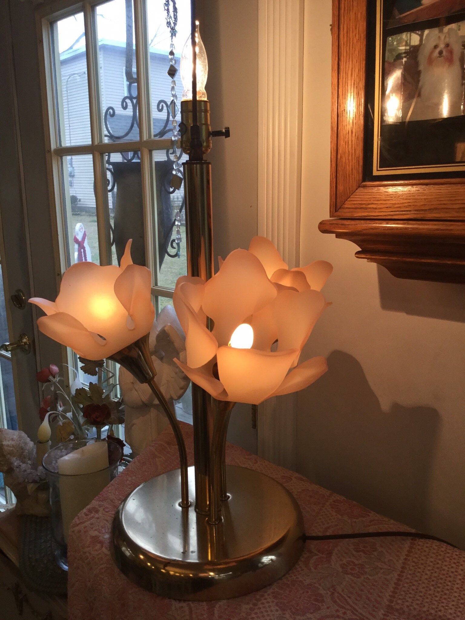 Vintage Flowerlamp - Etsy