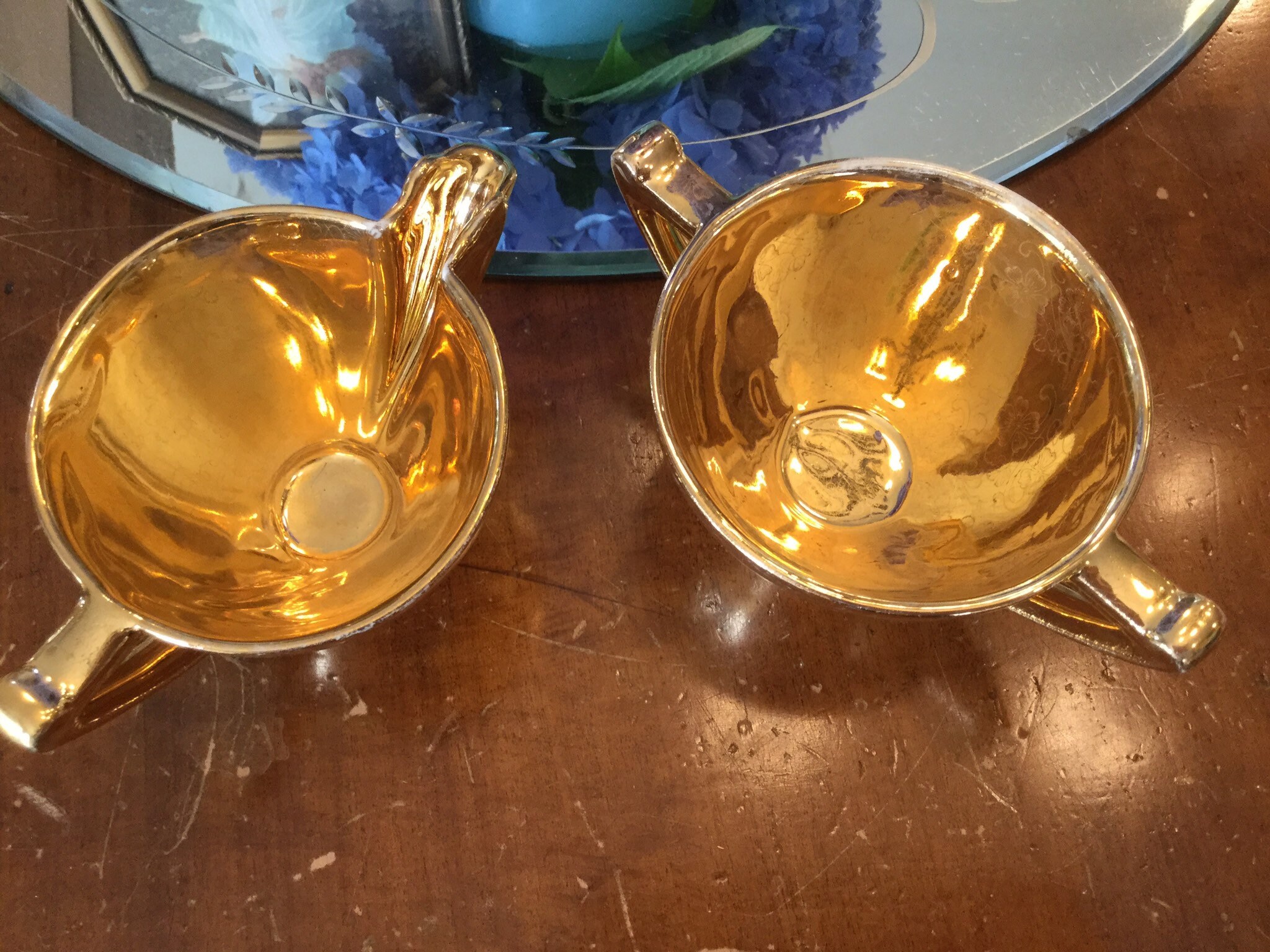 Vintage 22k Gold Creamer and Sugar Lady Hamilton - Etsy