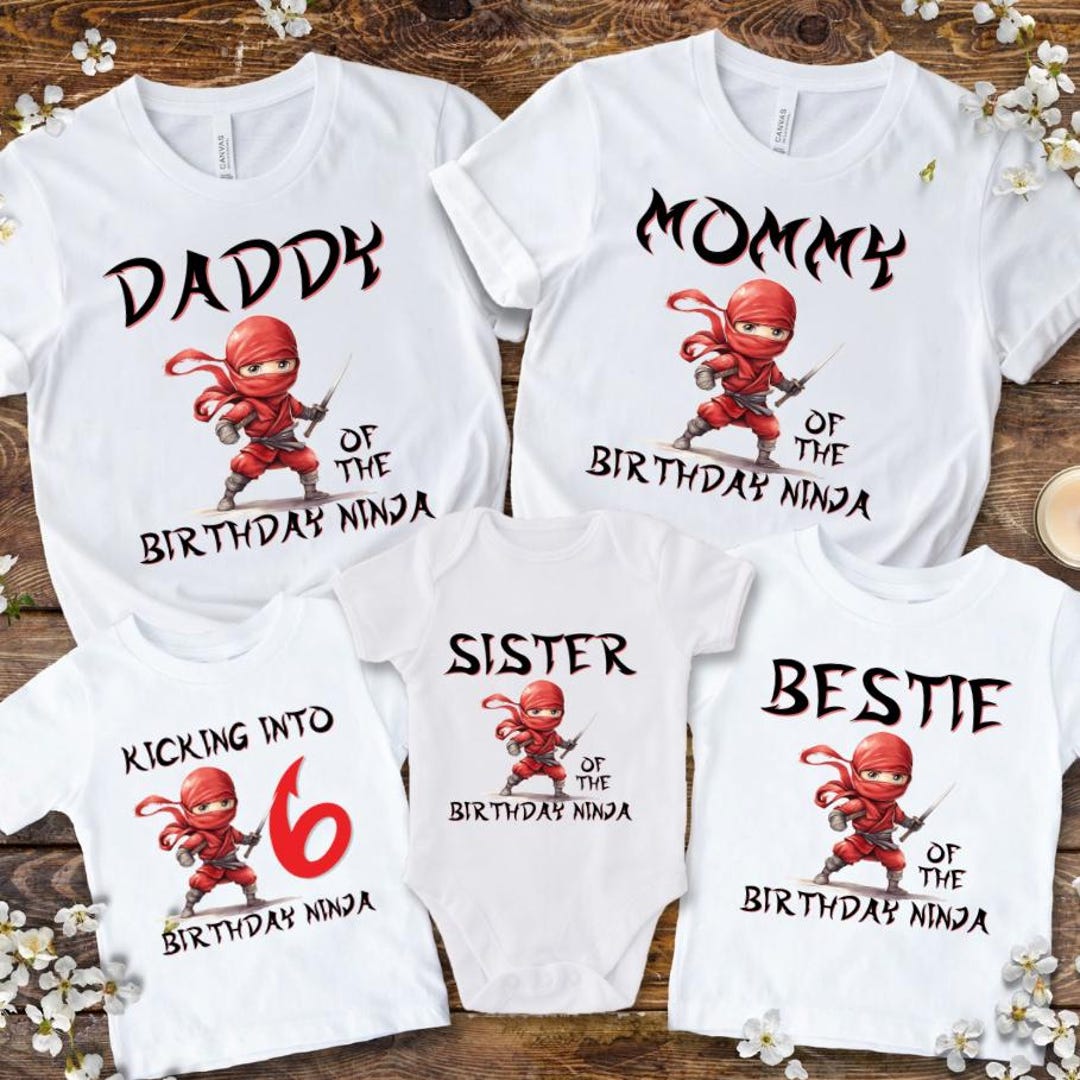 Custom Ninja-themed Family Birthday Shirt - Etsy