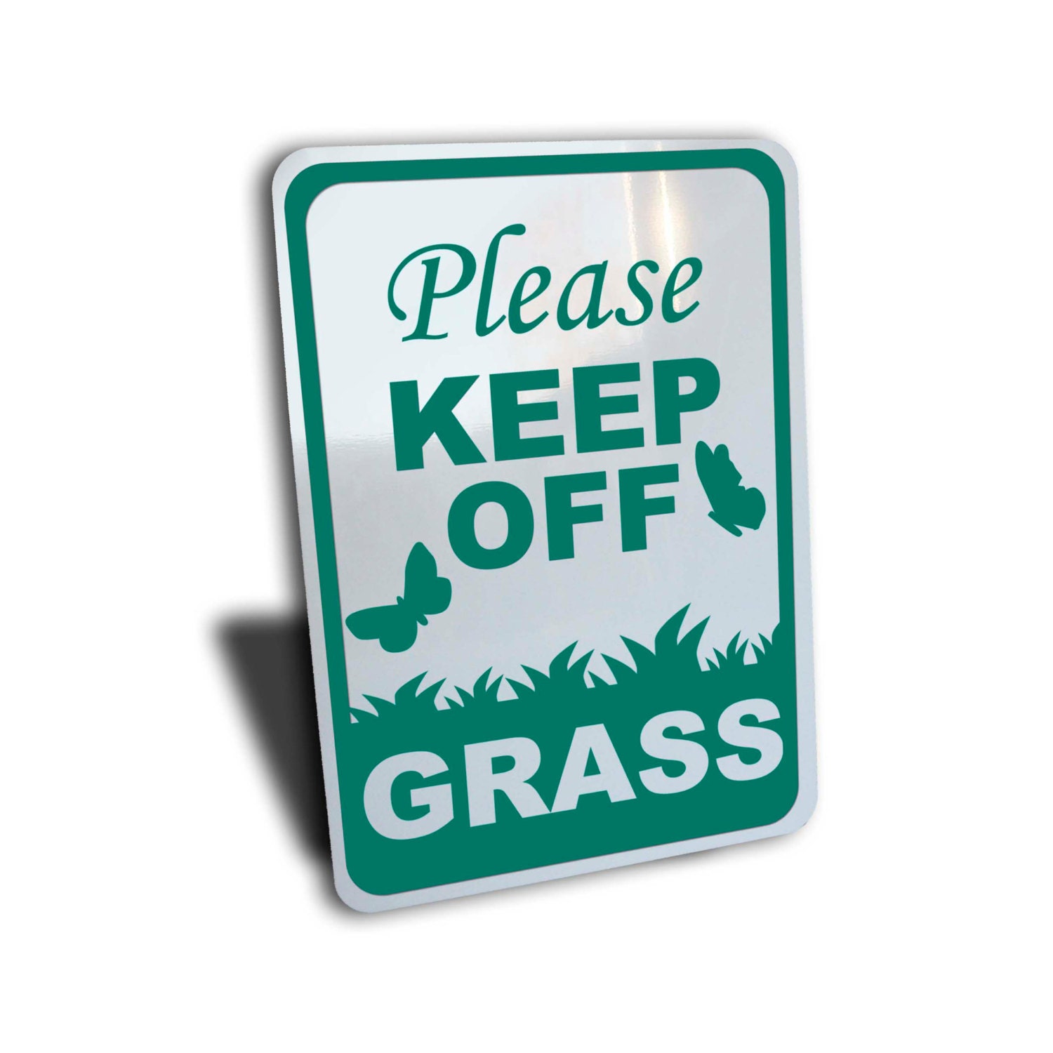 Please Keep off the Grass Sign, Aluminum, Green, 10" by 14". for Lawn ...