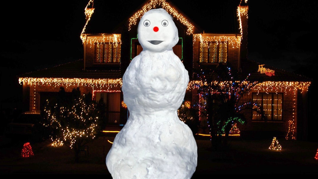 Talking Snowman Face and Snowman for Projected Decor (Instant Download ...