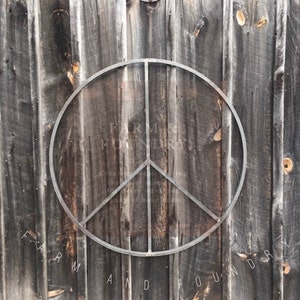 Steel Peace Sign| Large Peace Sign Home Decor| Raw Metal| Barn Decor ...