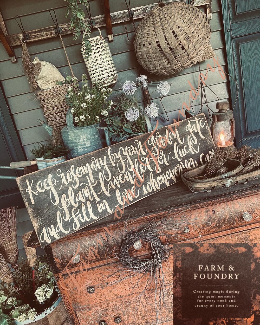 Practical Magic Sign| Keep Rosemary by Your Garden Gate, Plant Lavender ...