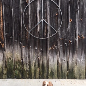 Steel Peace Sign Large Peace Sign Home Decor Raw Metal Barn | Etsy