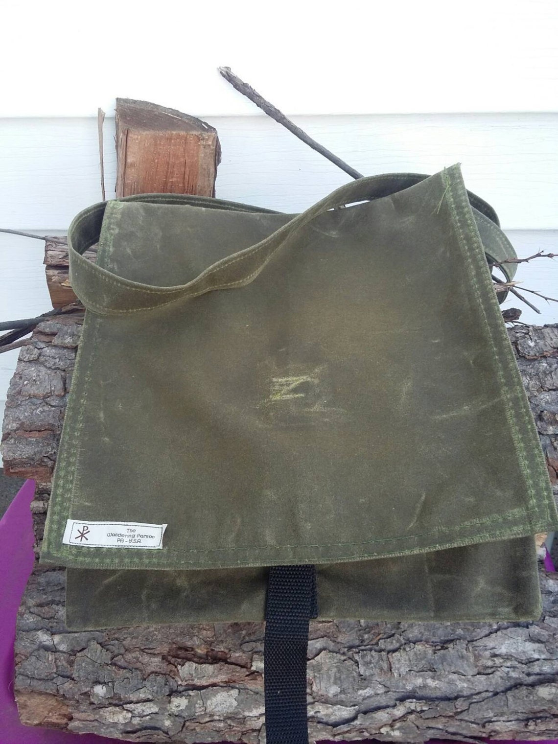 Waxed Canvas Haversack - Etsy