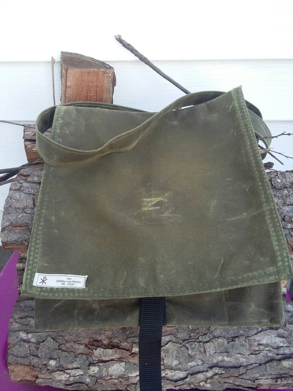 Waxed Canvas Haversack | Etsy