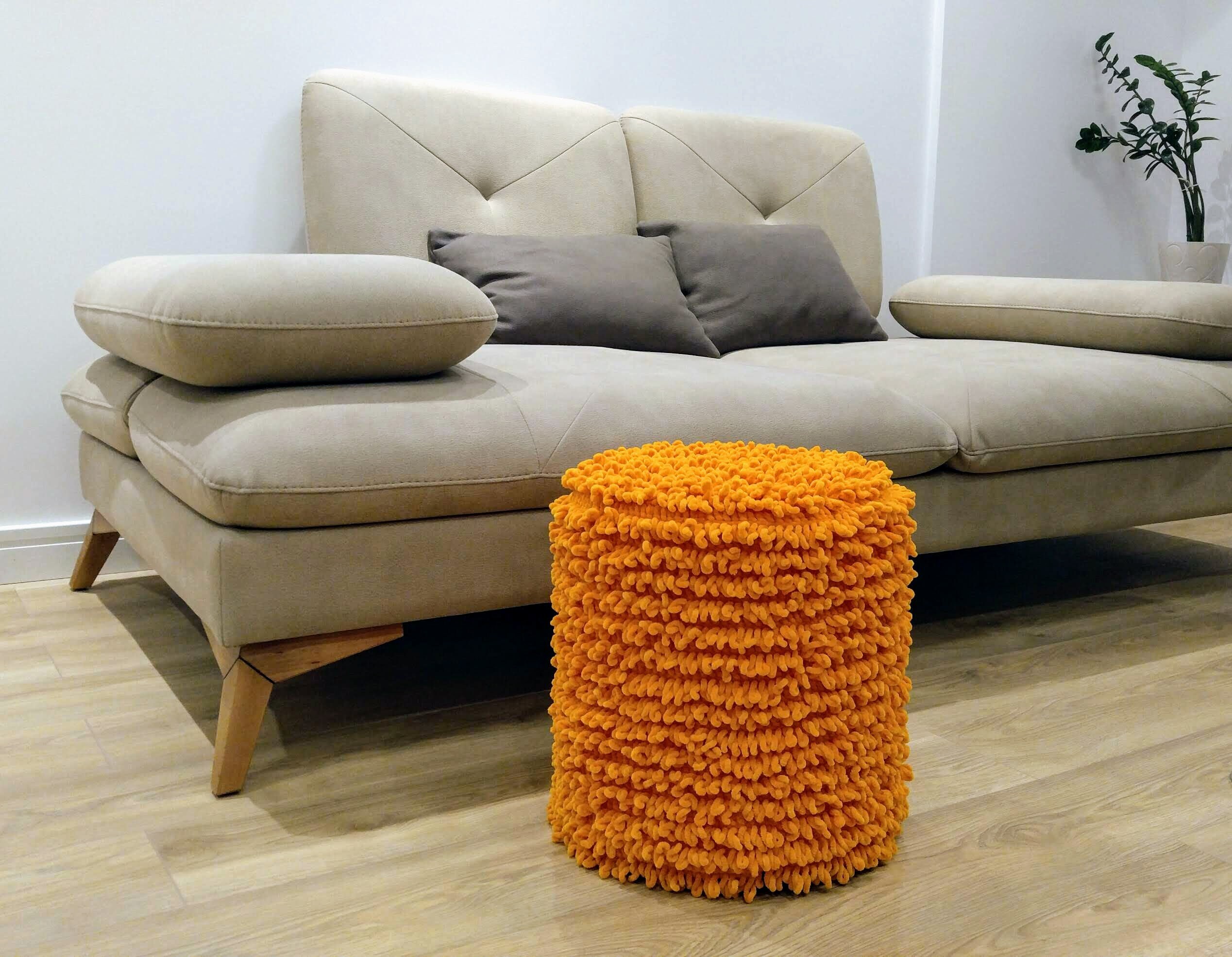 Stool Round Cover Dressing Table Stool Cover Fluffy Crochet Velvet ...