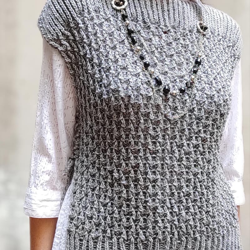 Hand Knit Vest - Etsy