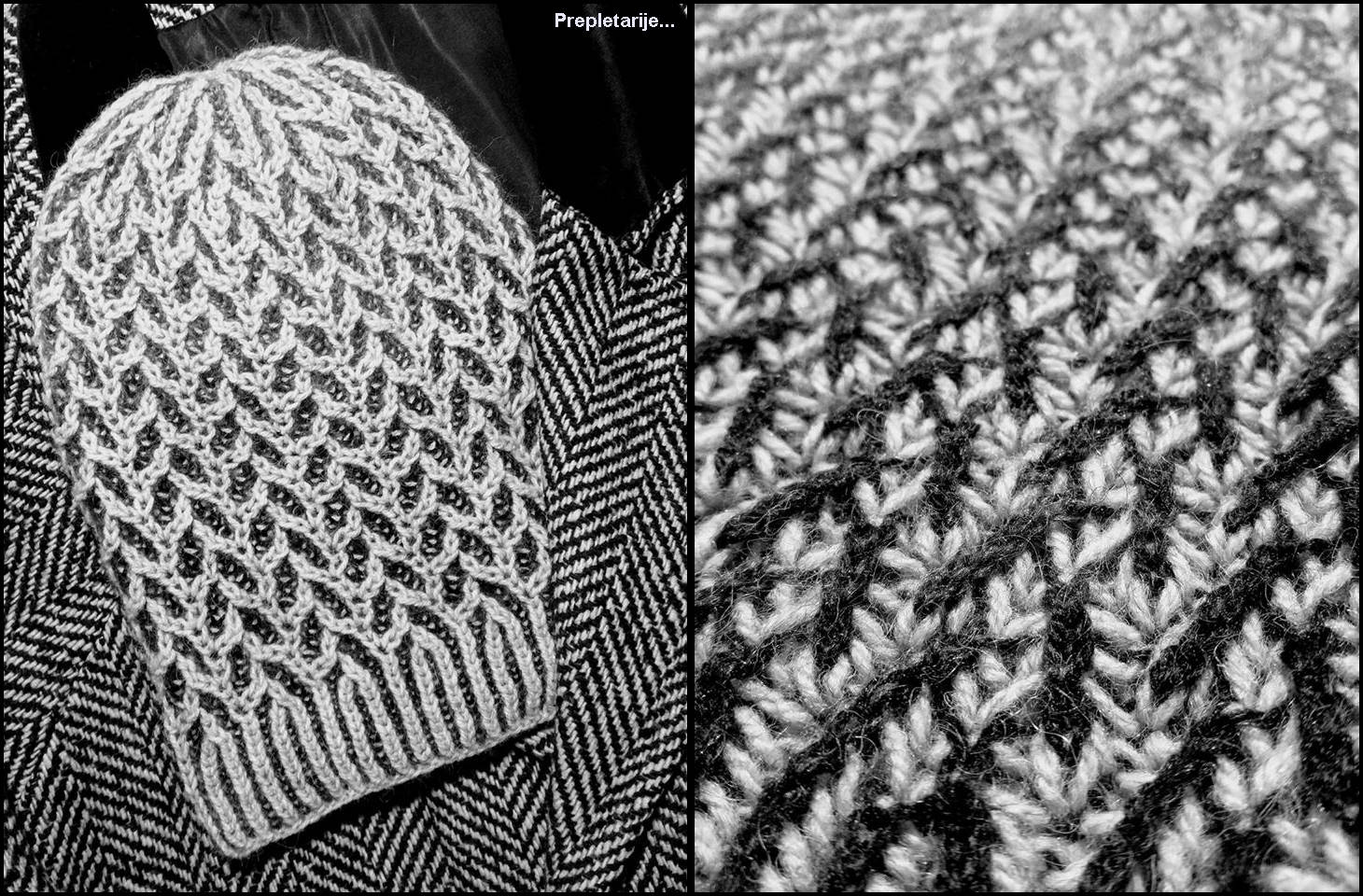 Brioche 2 Color Hat Knitting Pattern Women's Hand Knit Hat Pattern ...