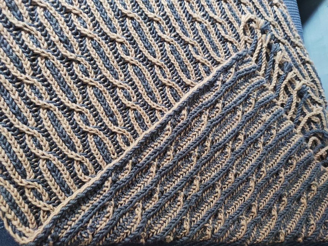 Blanket Knitting Pattern Textured Brioche Knit Blanket Pattern - Etsy