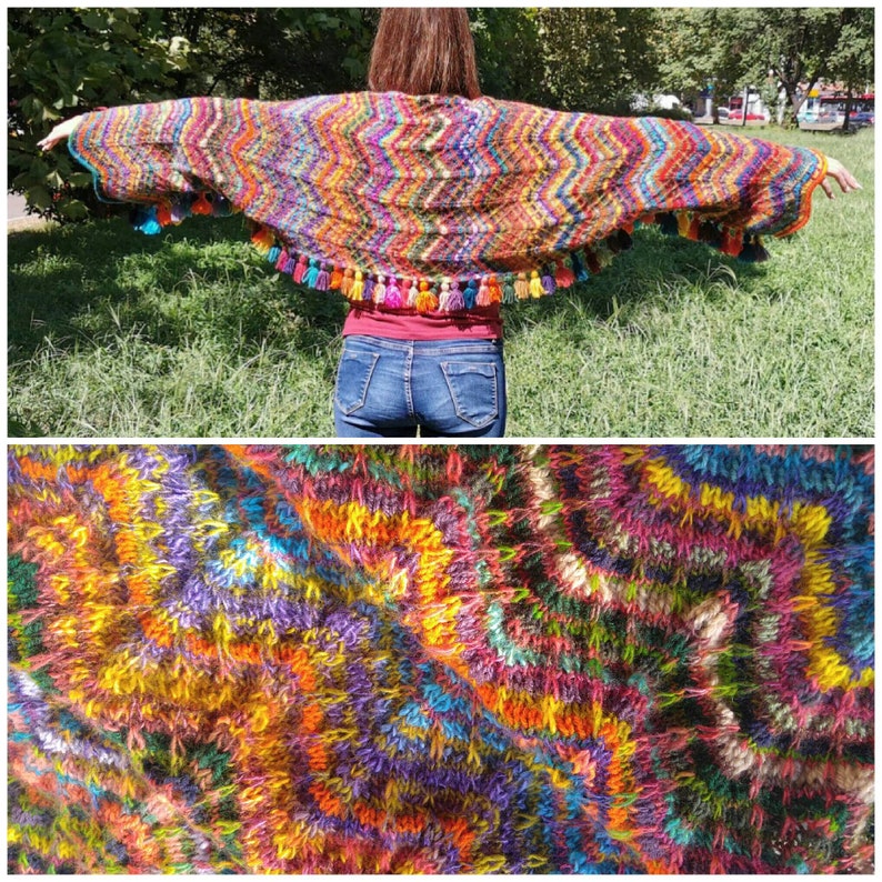 Chevron Scarf Knitting Pattern, Colorful Chevron Wrap Knitting Pattern ...