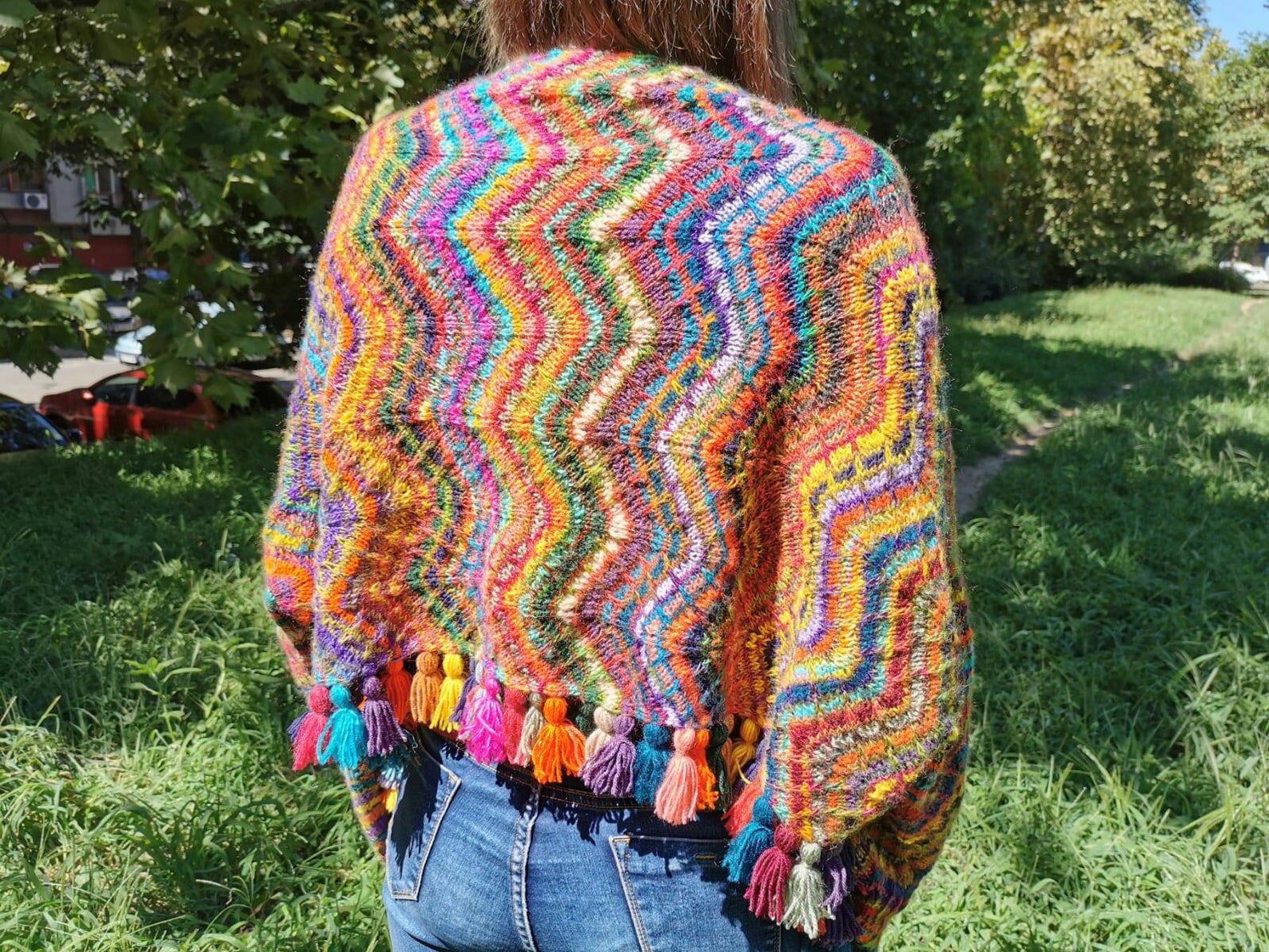 Chevron Scarf Knitting Pattern, Colorful Chevron Wrap Knitting Pattern ...
