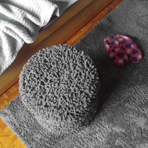 Stool Round Cover Dressing Table Stool Cover Fluffy Crochet Velvet ...