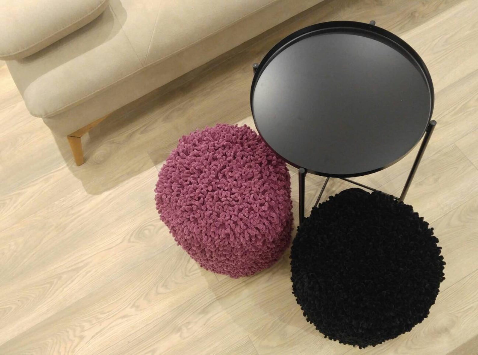 Stool Round Cover Dressing Table Stool Cover Fluffy Crochet Velvet ...