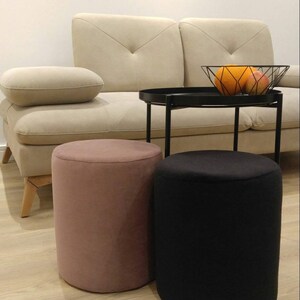 Stool Round Cover Dressing Table Stool Cover Fluffy Crochet Velvet ...