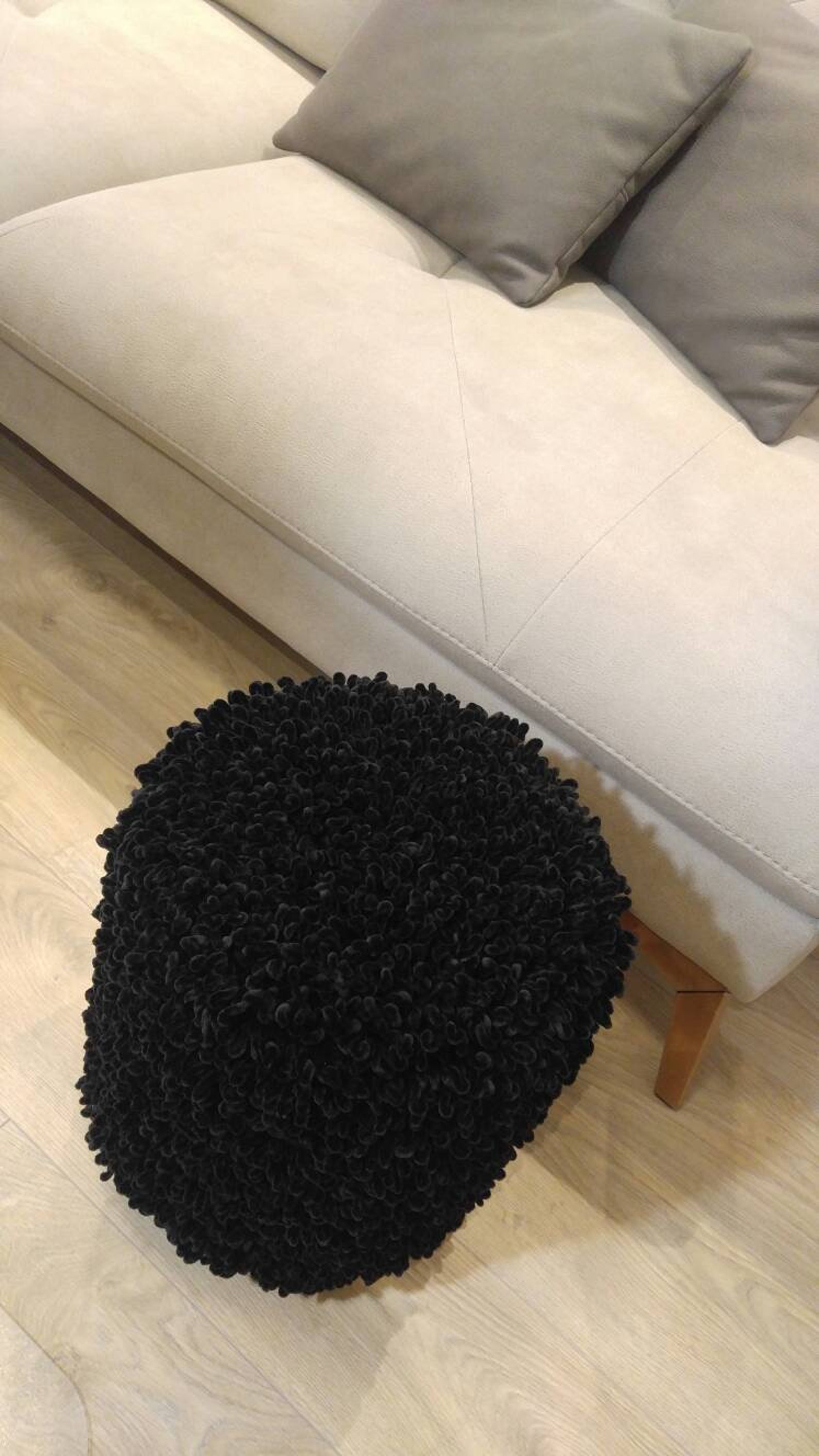 Stool Round Cover Dressing Table Stool Cover Fluffy Crochet Velvet ...
