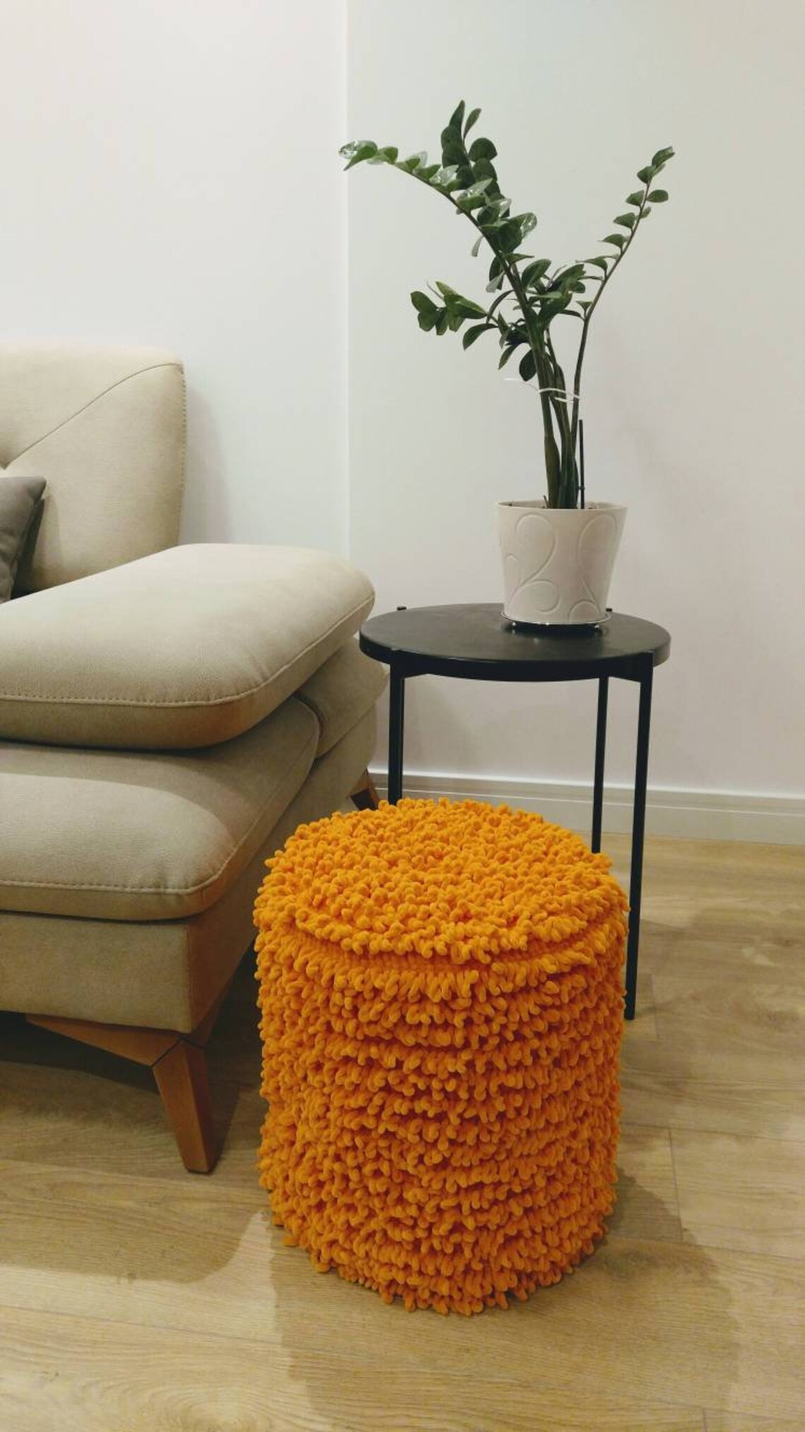 Stool Round Cover Dressing Table Stool Cover Fluffy Crochet Velvet ...