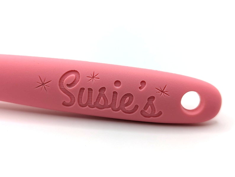 Personalized Pink Silicone Spatula, Embossed Baking Gift - Etsy