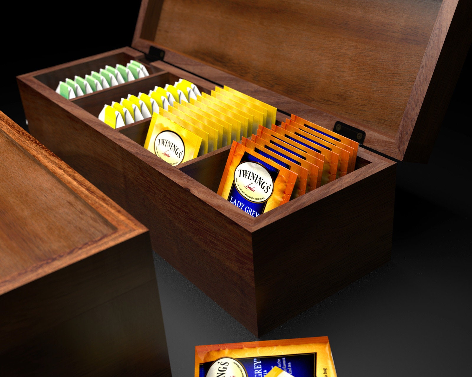 Personalized Tea Box Rustic Wood Tea Box Custom Tea Tea - Etsy