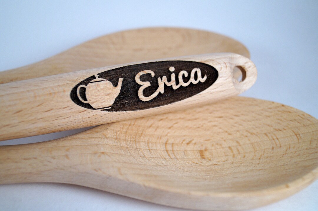 Personalized Tea Pot Beech Wood Spoon, Engraved Tea Lover Gift - Etsy
